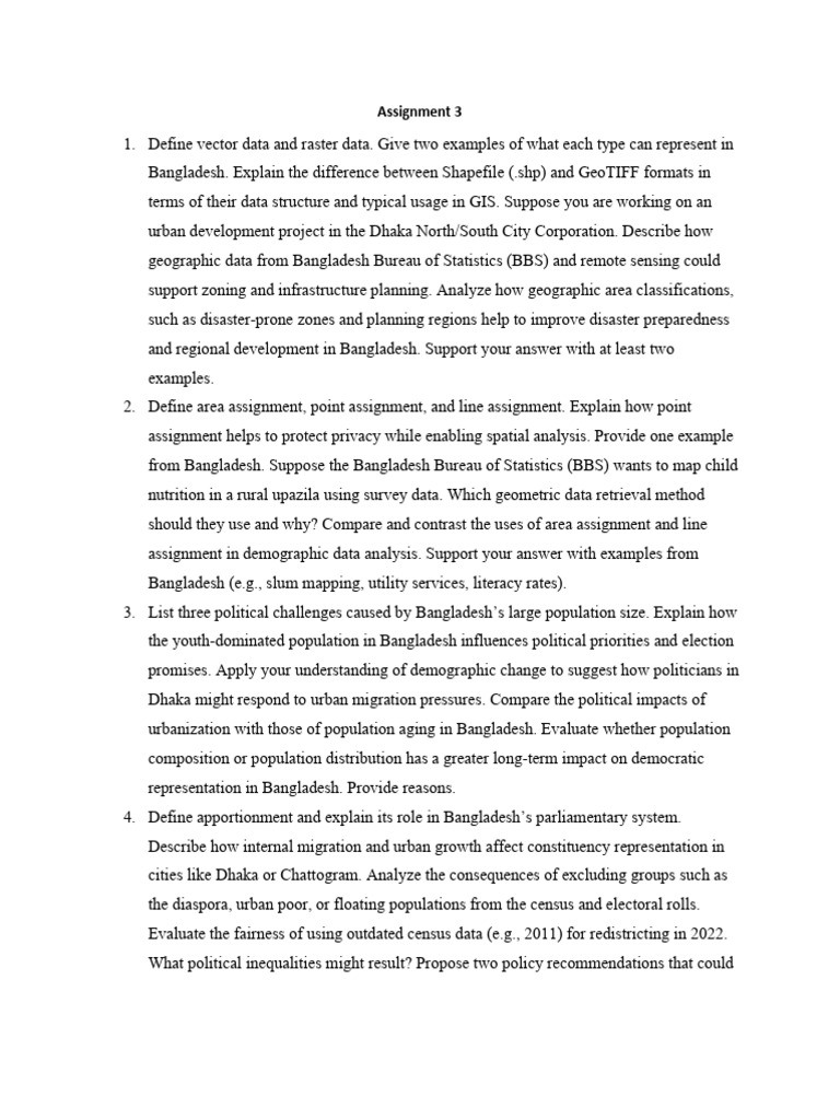 408 Assignment Question 3 | PDF | Geographic Information System