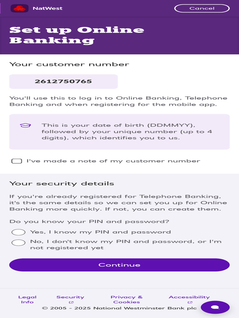 Set Up Online Banking - NatWest | PDF
