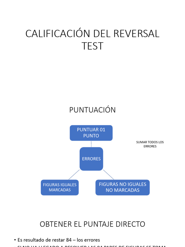 Calificación Del Reversal Test | PDF