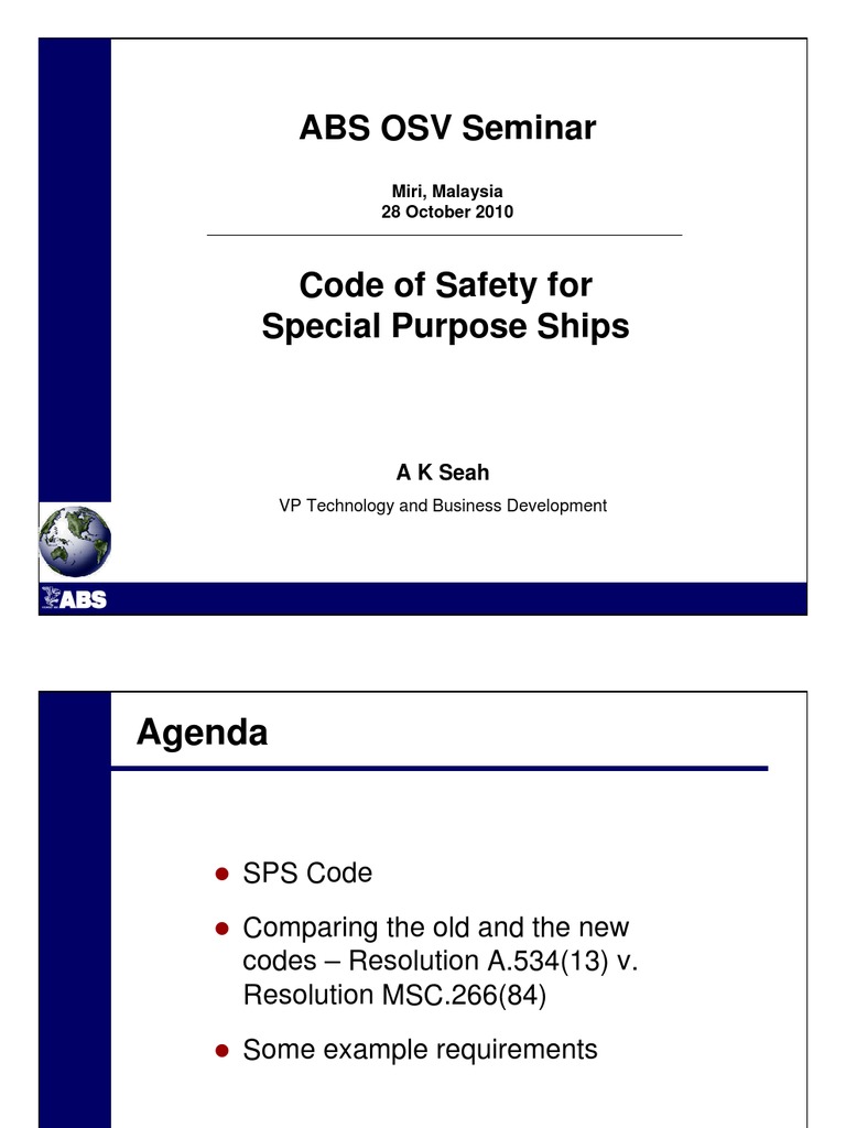 SPS Code General - 1 | PDF | Subsea (Technology) | Ships