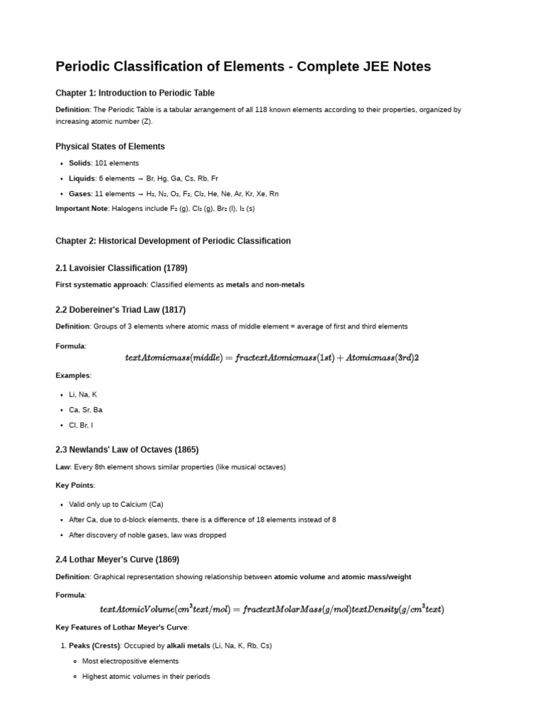 JEE Periodic Complete COLORFUL | PDF | Periodic Table | Ionic Bonding