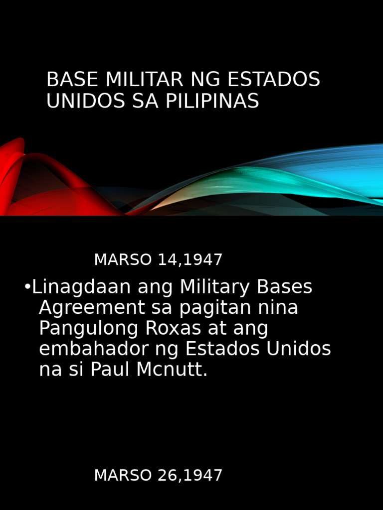 Base Militar NG Estados Unidos Sa Pilipinas | PDF