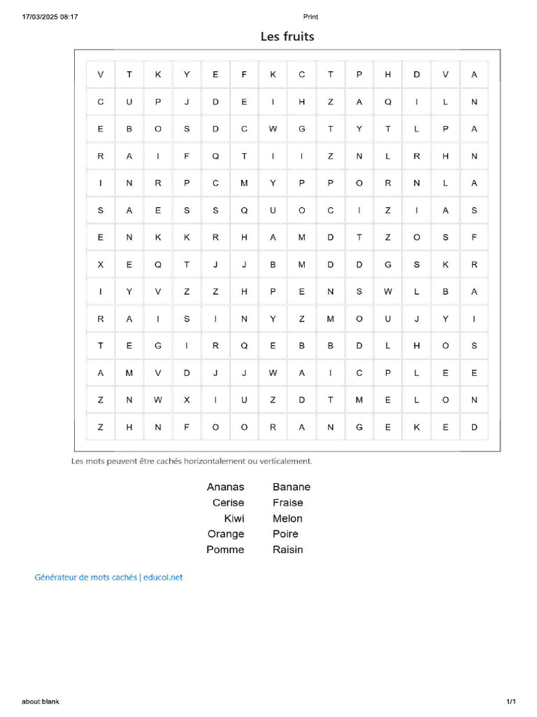 Les Fruits | PDF