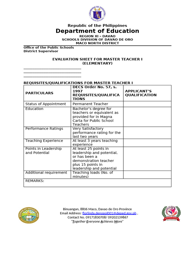 Criteria For MT 1 and 2 and ERF | PDF