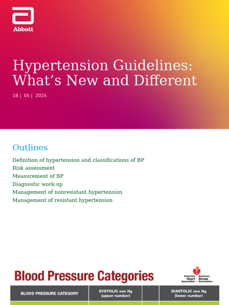 2024 Hypertension Guidelines Overview | PDF | Hypertension | Medical ...