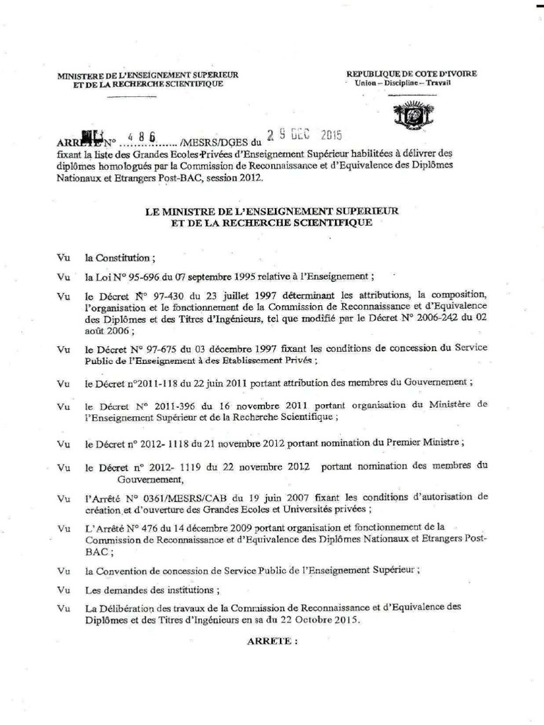 Habilitation Ministère IFSM - Page | PDF