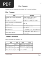 Weaving Calculations & Formulas | PDF | Yarn | Textiles