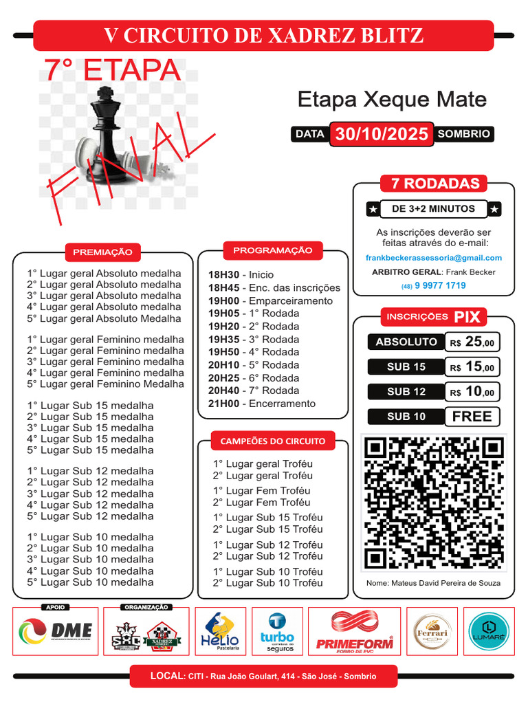 Folder - Etapa Xeque Mate | PDF