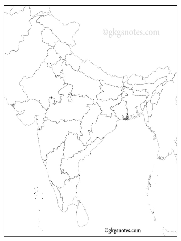 Blank Map of India 1 | PDF