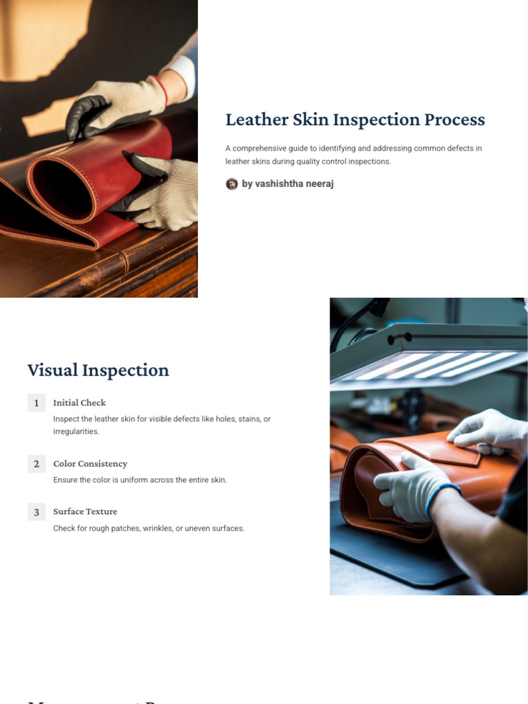 Leather Skin Inspection Process | PDF | Odor | Leather
