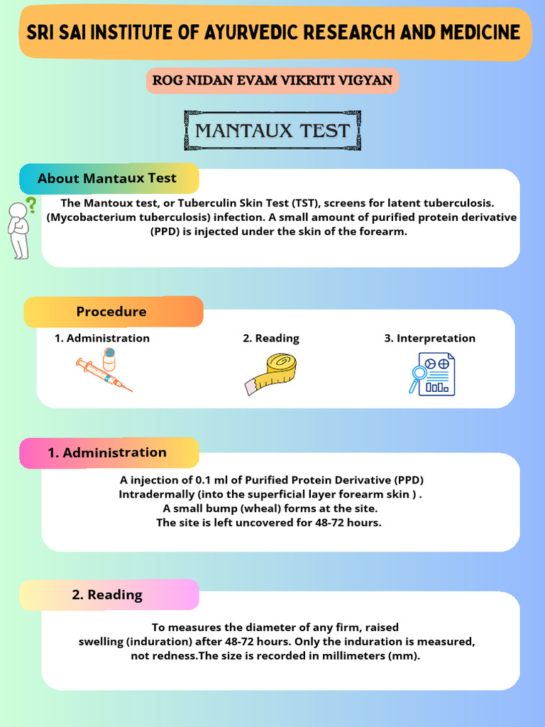 Mantoux Test: Administration & Interpretation | PDF