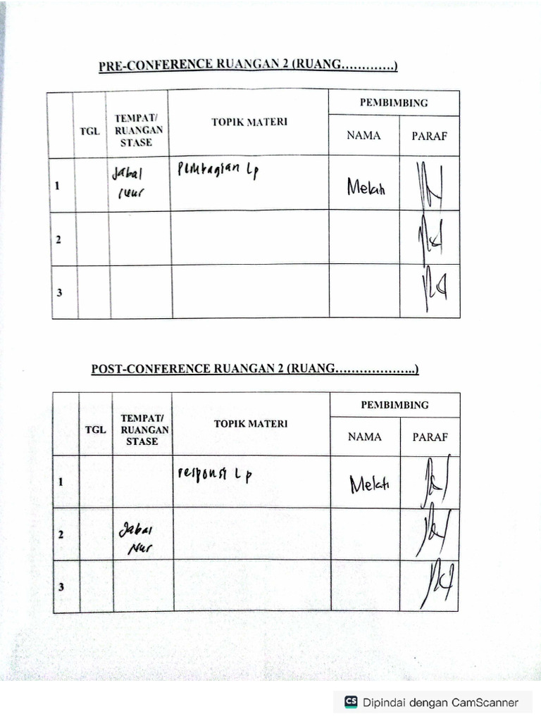 Logbook Ruang Jabal Nur | PDF
