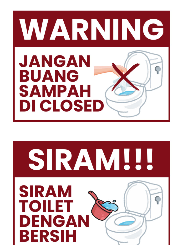 Jangan Buang Sampah Di Closed | PDF