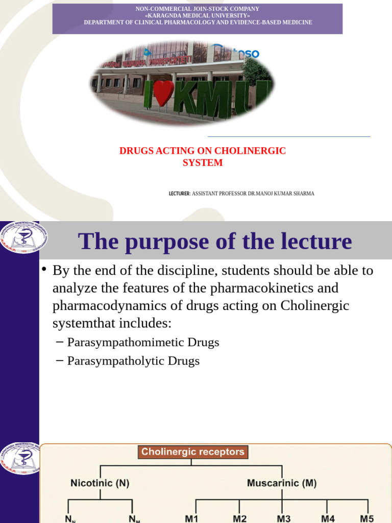 Cholinergic Drugs: Pharmacology Overview | PDF | Acetylcholine | Enzyme ...