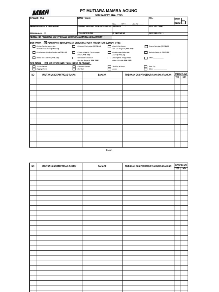 Jsa Form_new Mma | PDF