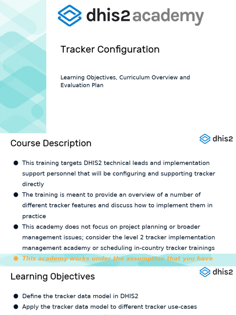 Tracker Config Academy Overview | PDF