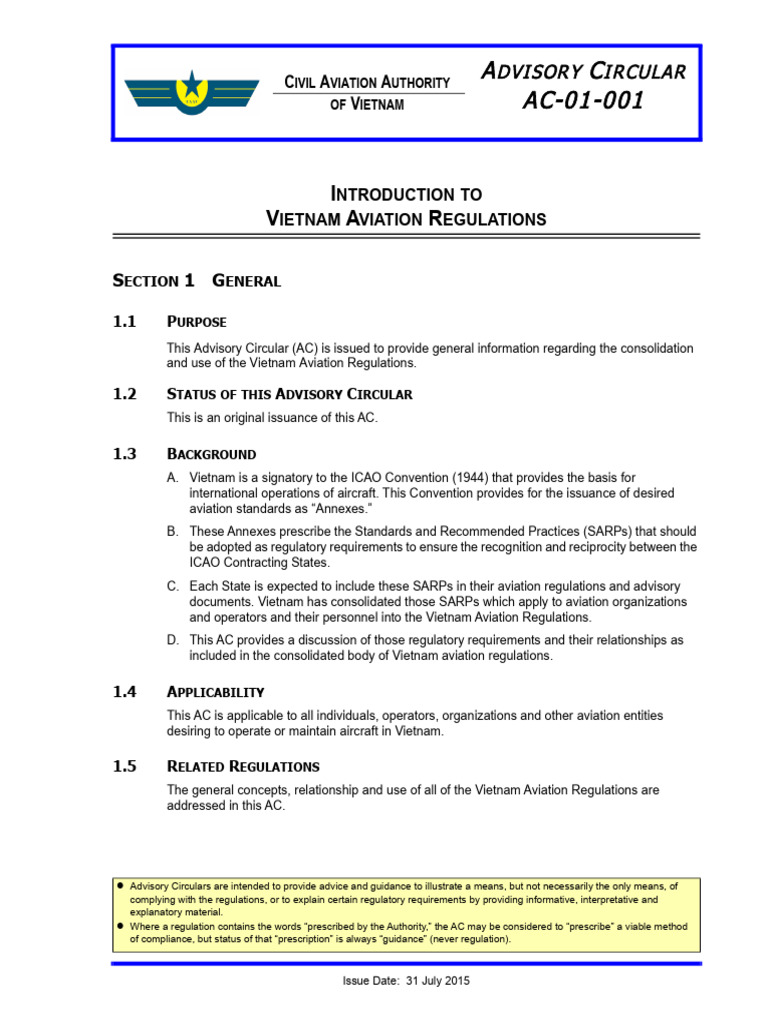 Vietnam Aviation Regulations Overview | PDF | General Aviation | Aviation