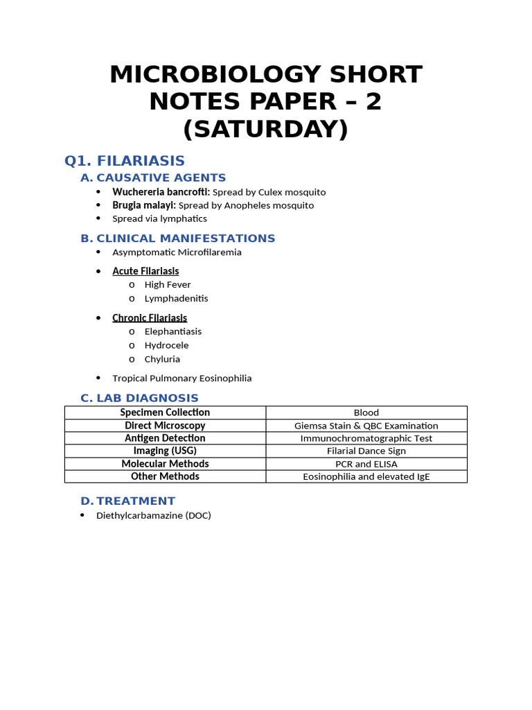 Microbiology Notes: Diseases & Diagnosis | PDF | Candidiasis | Virus