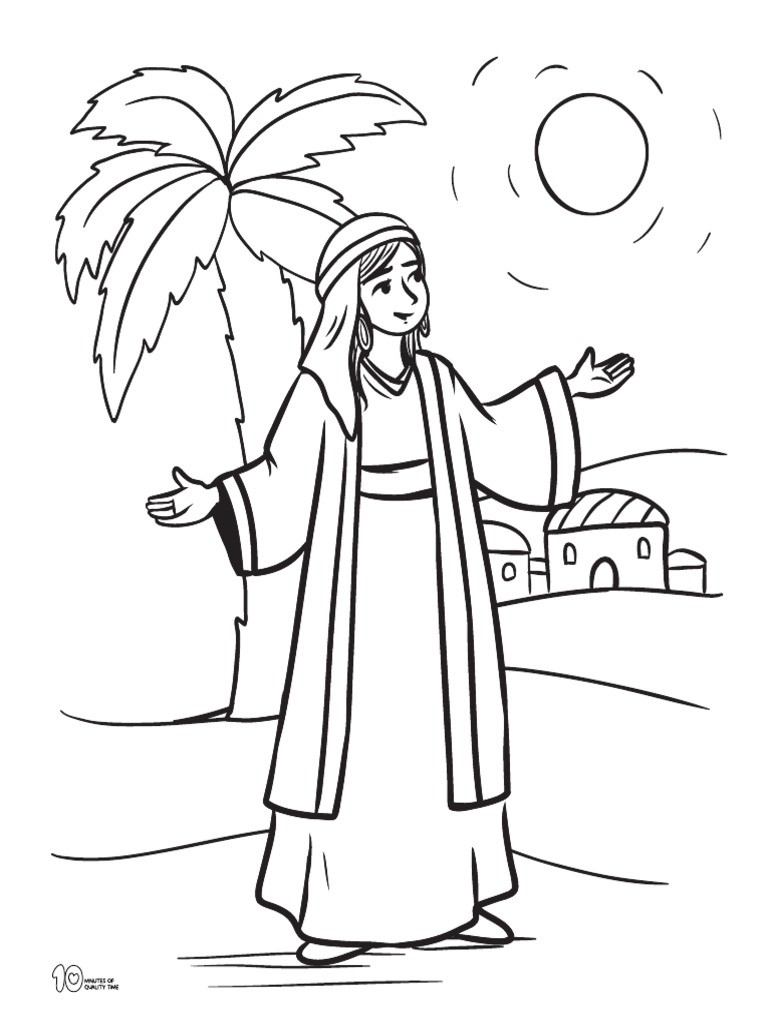 Deborah The Prophetess Coloring Page | PDF