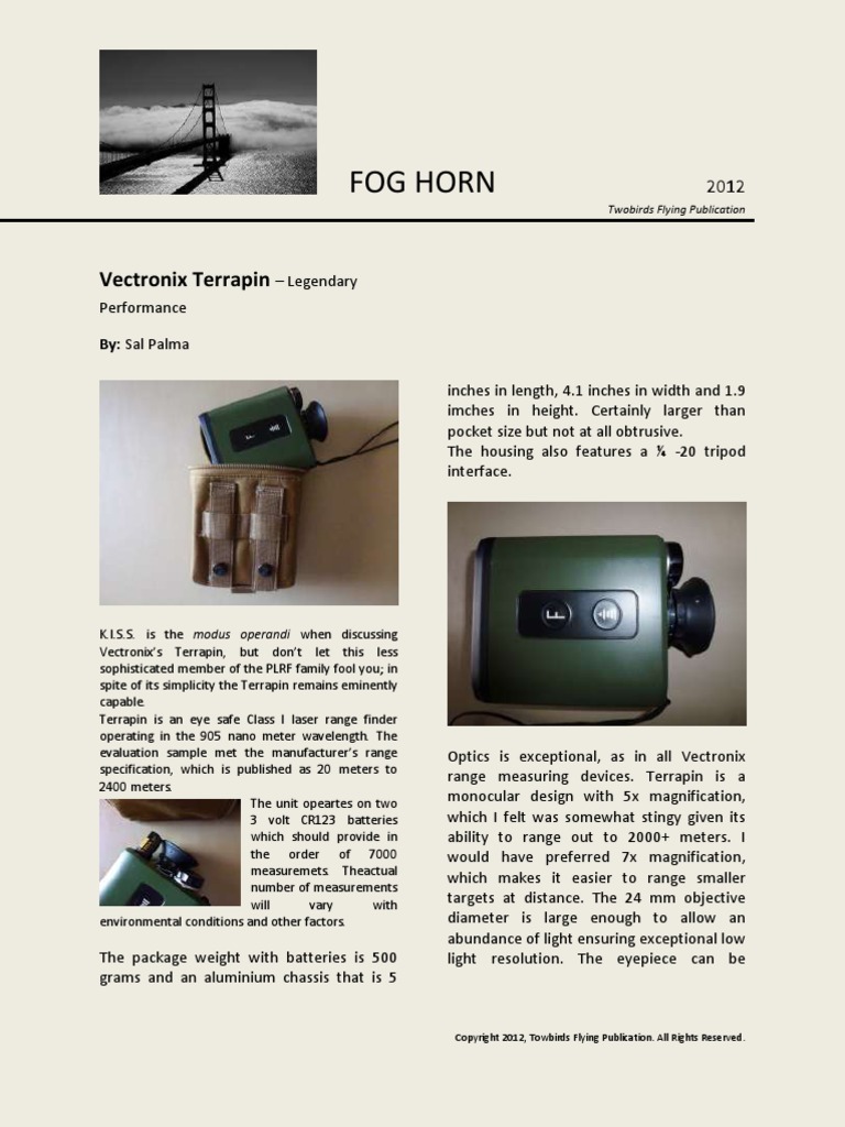 Vectronix Terrapin Pocket Laser Range Finder | PDF | Sniper ...
