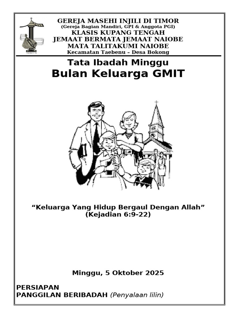 Tema Bulan Keluarga GMIT 2025 | PDF