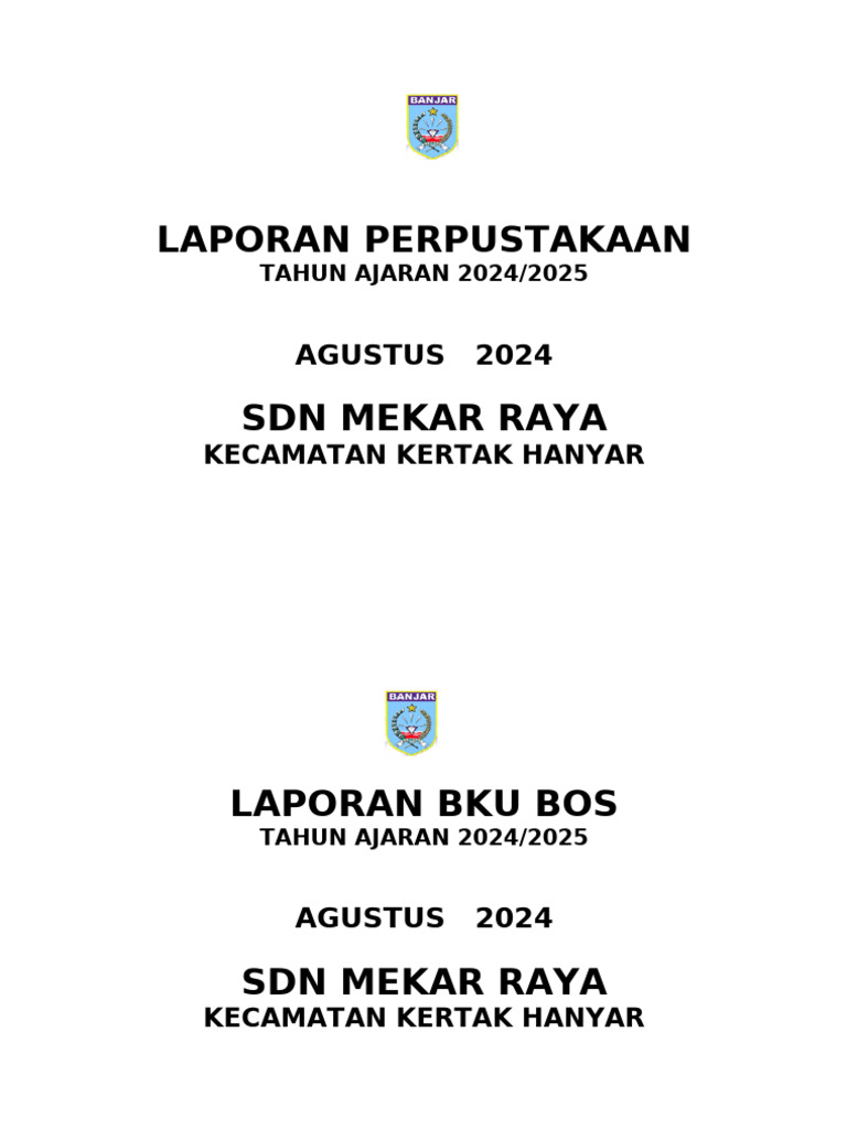 Lap Perpus Dan Bku Bos | PDF