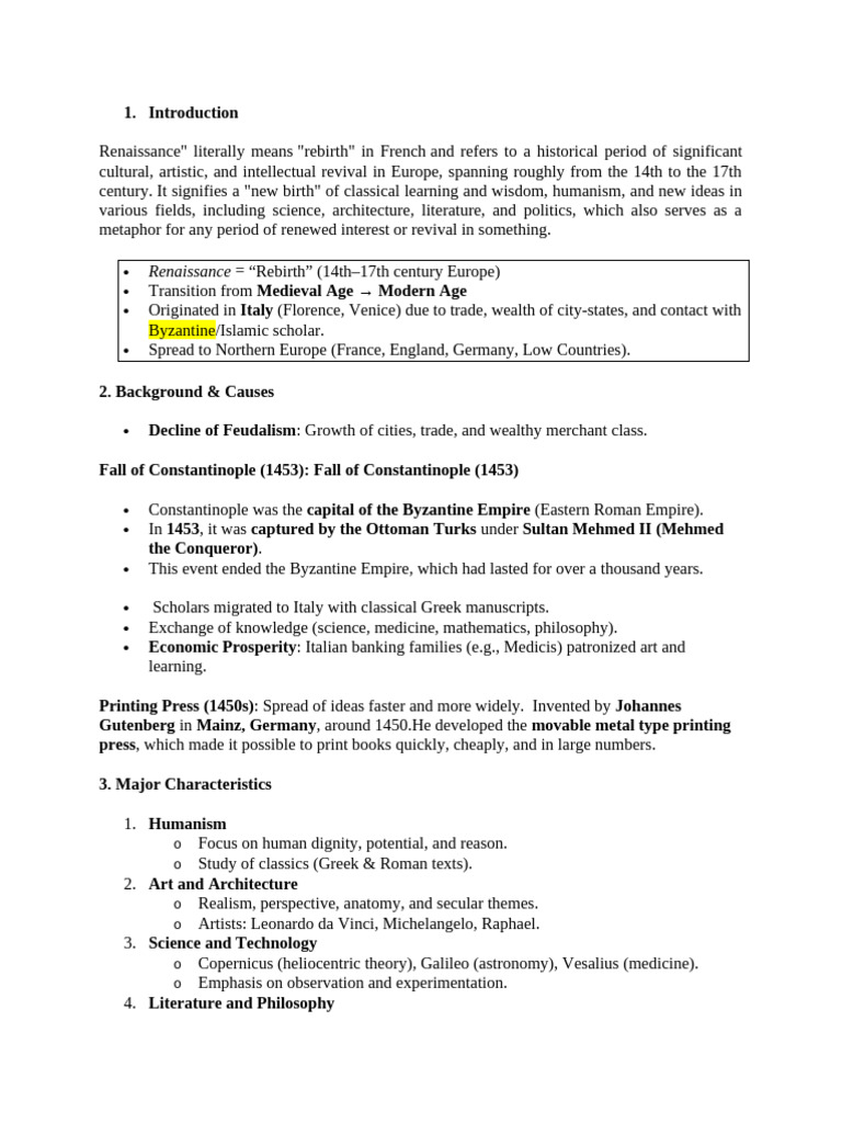 Renaissance | PDF | Renaissance | Age Of Discovery