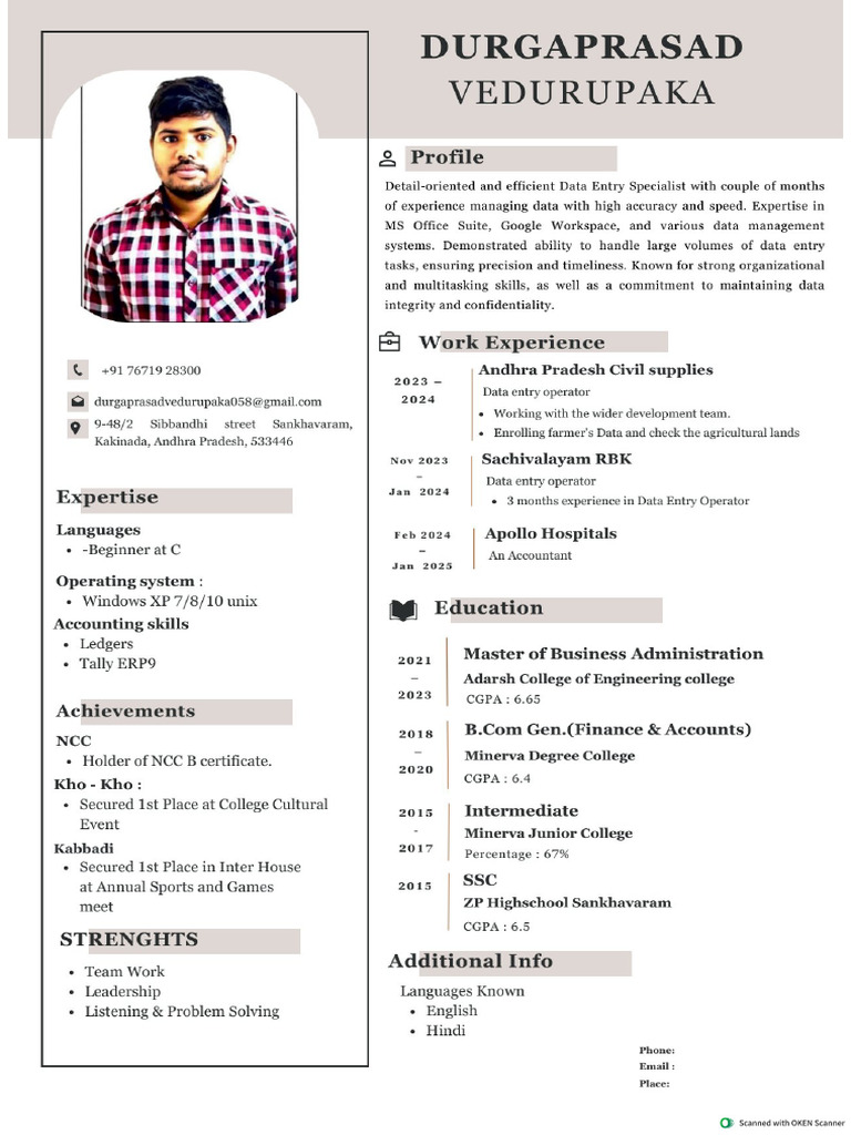 Durga Prasad Resume | PDF