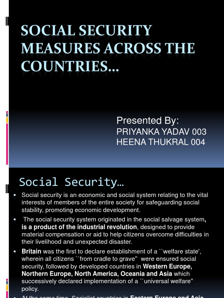 Global Social Security Systems Overview | PDF | Social Security (United ...