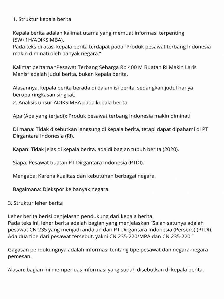 Pesawat Terbang Seharga RP 400 M Buatan RI Makin Laris Manis Gambar 2.3 ...