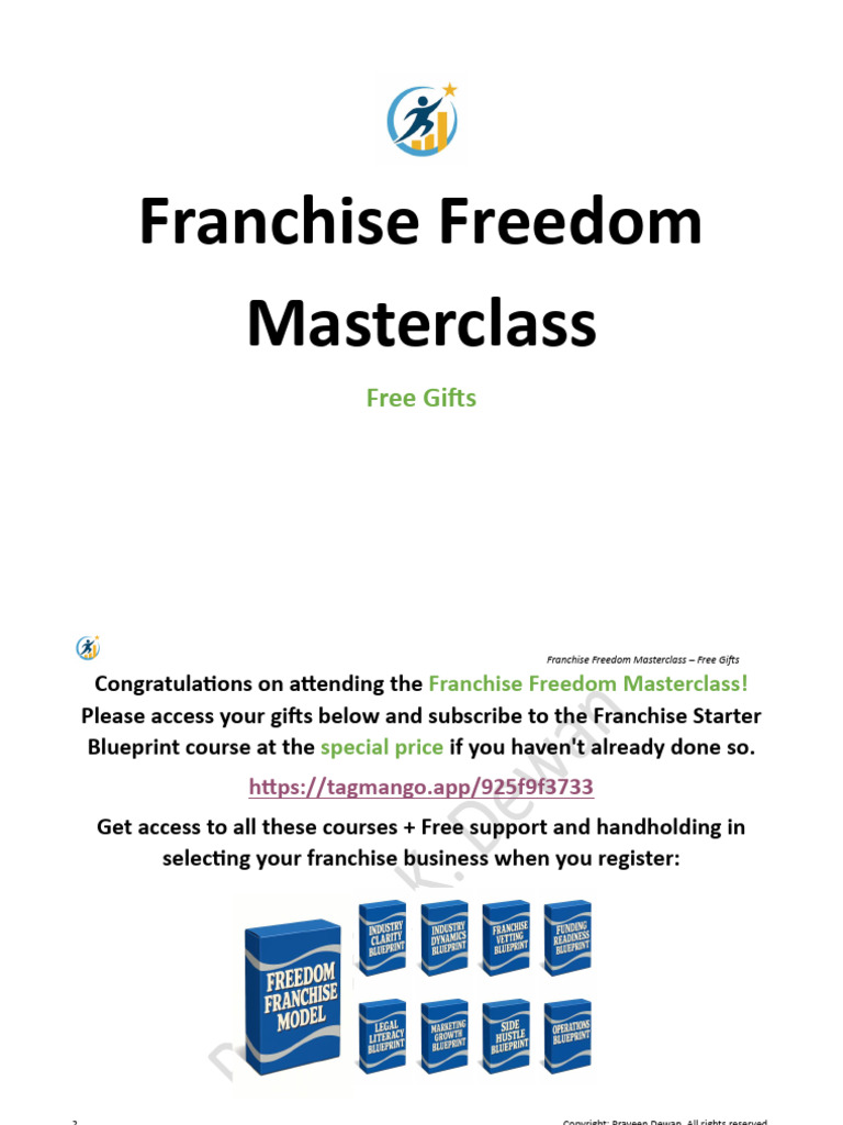 Franchise Freedom Masterclass - Free Gifts | PDF