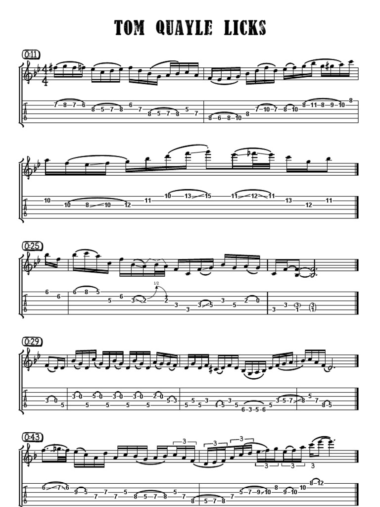 Tom Quayle Licks | PDF