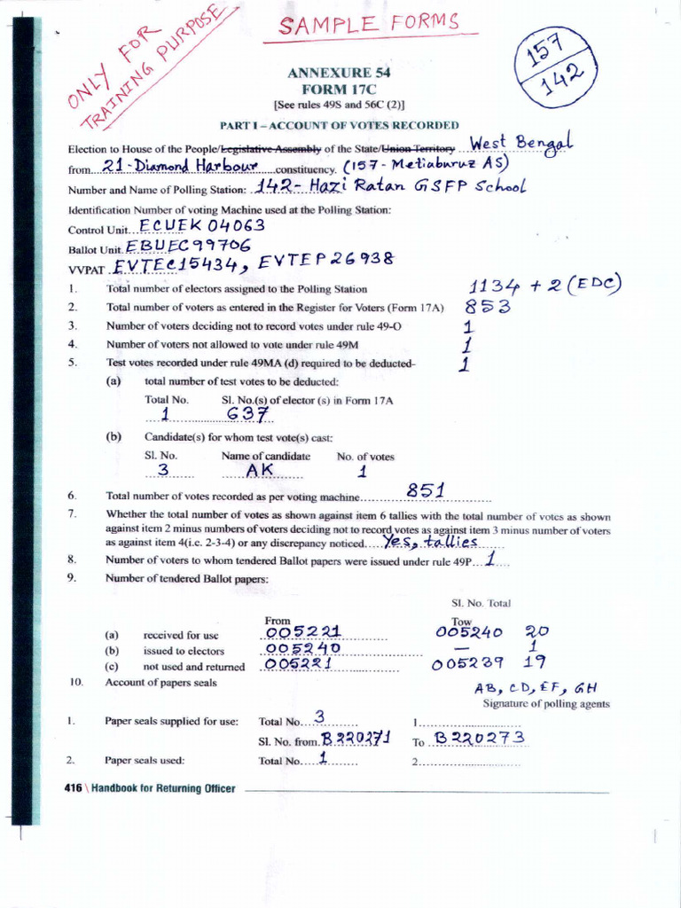 Sample Forms For Training | PDF