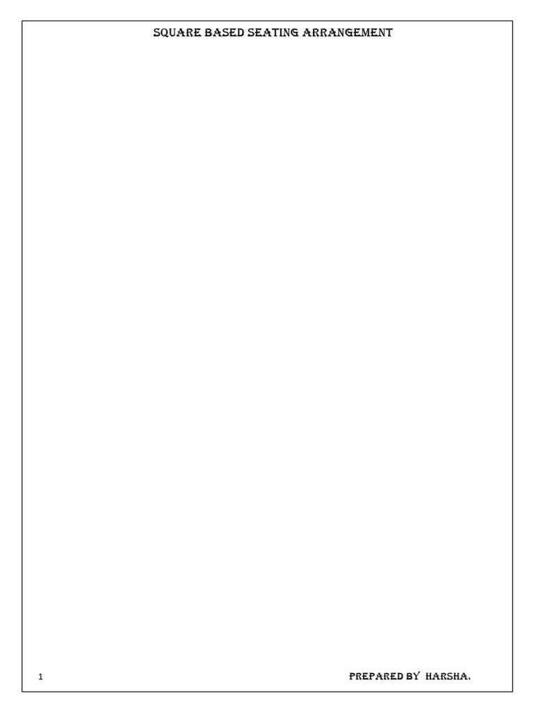 Square Seating 2024 | PDF