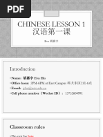 Beginner Chinese Class Notes | PDF