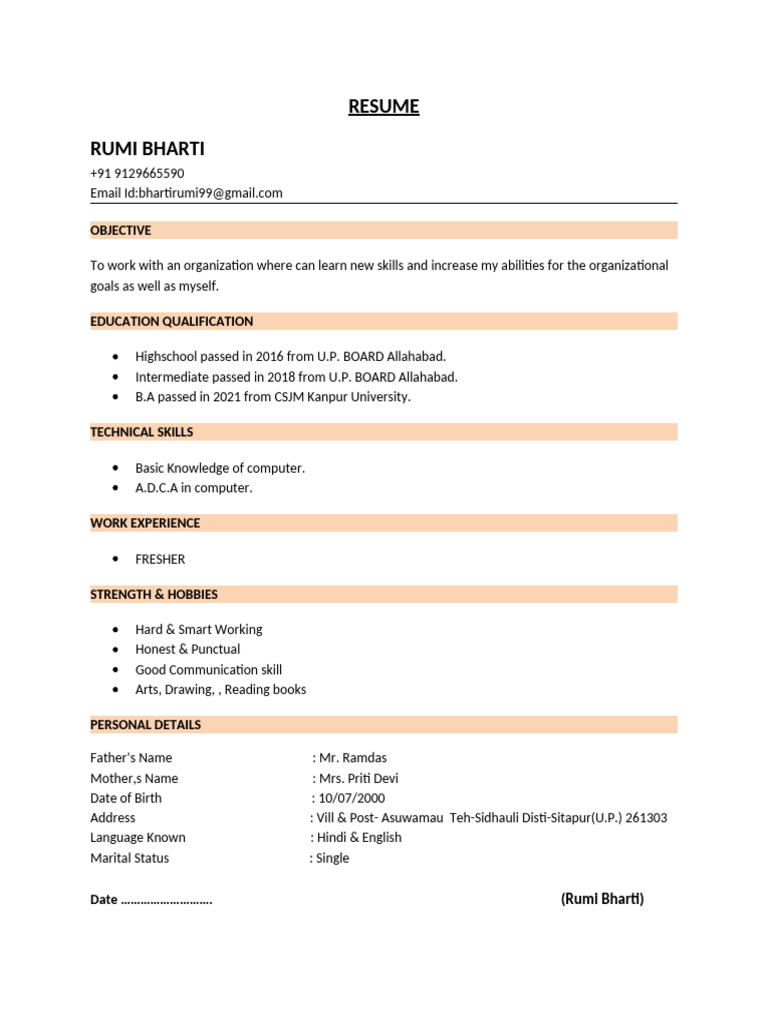 Resume Fancy | PDF