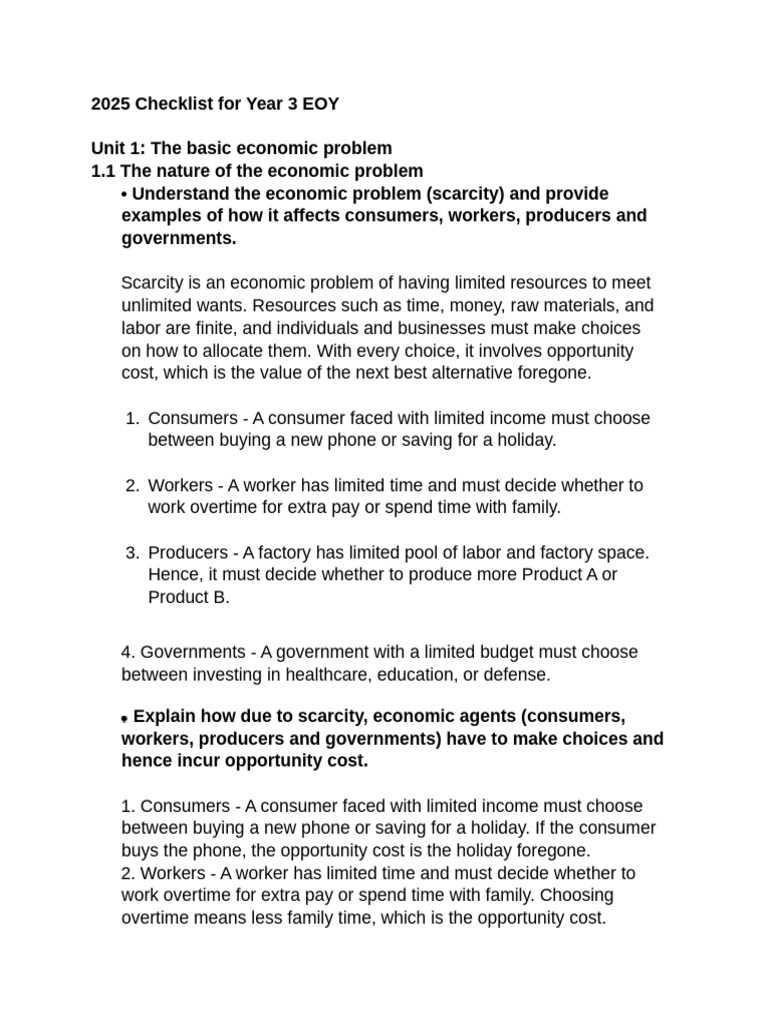 2025 Checklist For Year 3 EOY | PDF | Exchange Rate | Externality