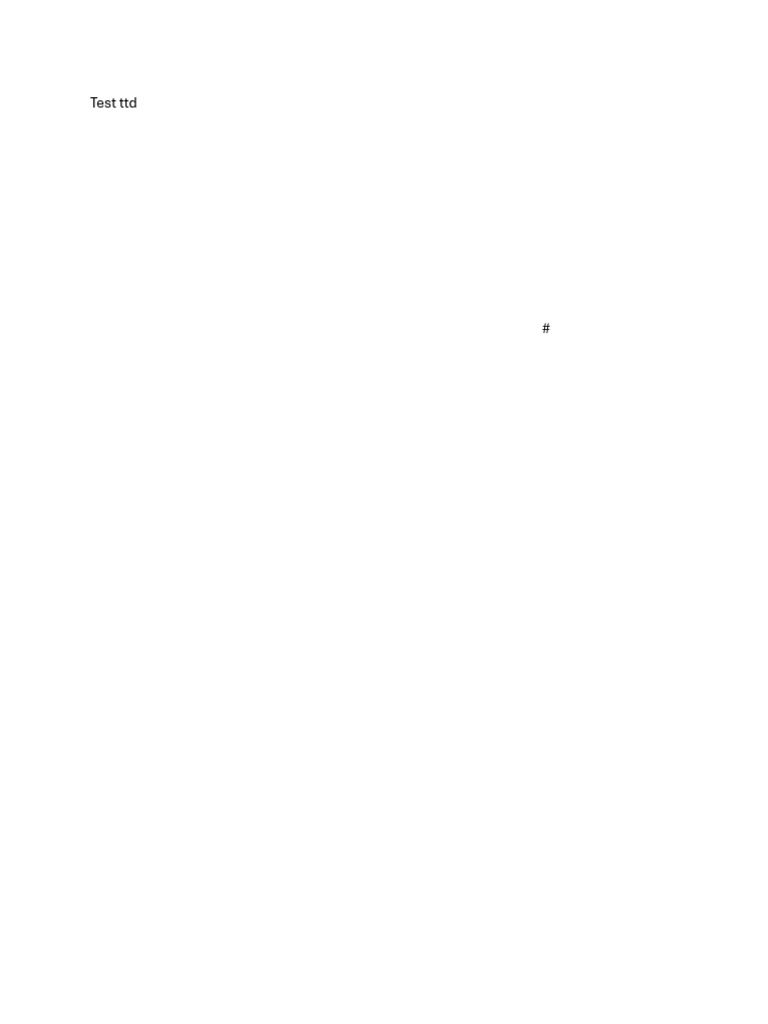 Test TTD | PDF