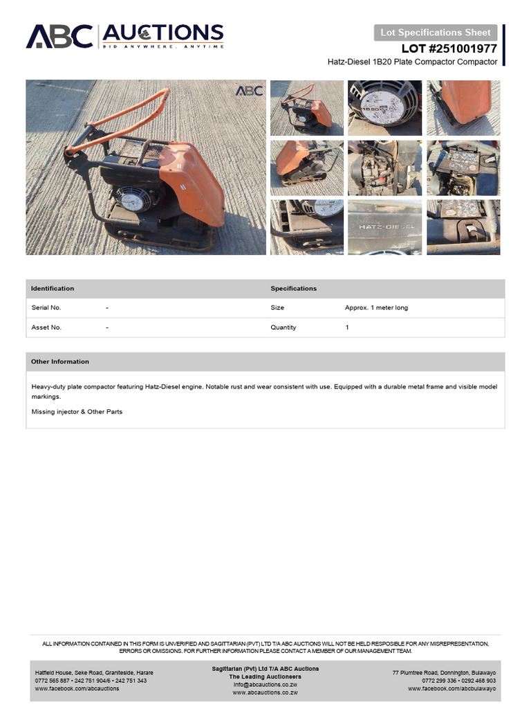 Specs - 251001977 | PDF
