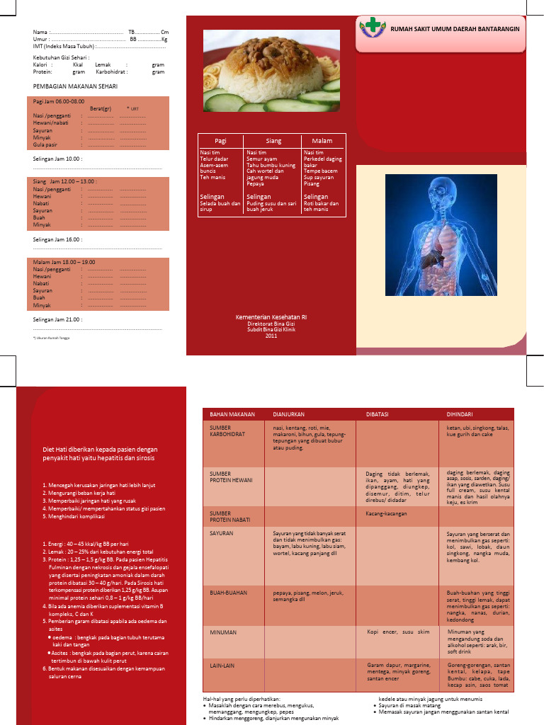Panduan Diet Hati RSUD Bantarangin | PDF