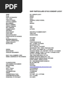 Ship Particulars | PDF | Tonnage | Ships