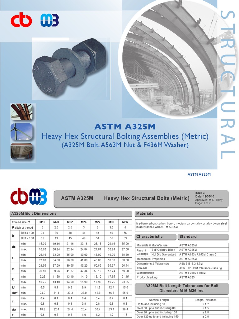 ASTM A325M | Screw | Metalworking