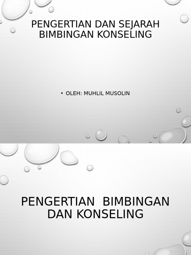 PERTEMUAN I PENGERTIAN DAN SEJARAH BK | PDF