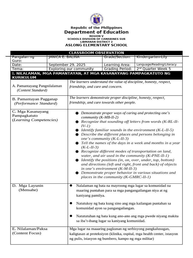 Cot Kinder q2w5 | PDF