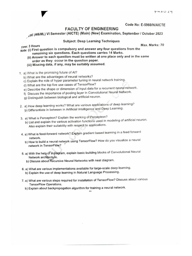 All 6th Sem Question Papers | PDF