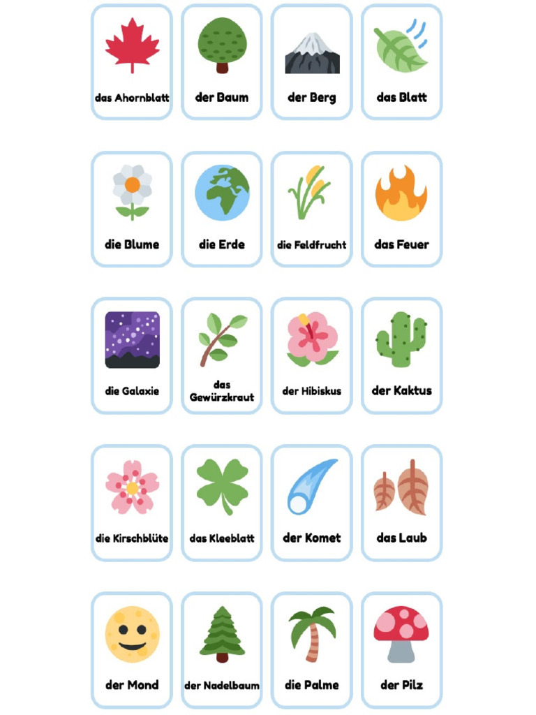 Deutsch Flashcards | PDF