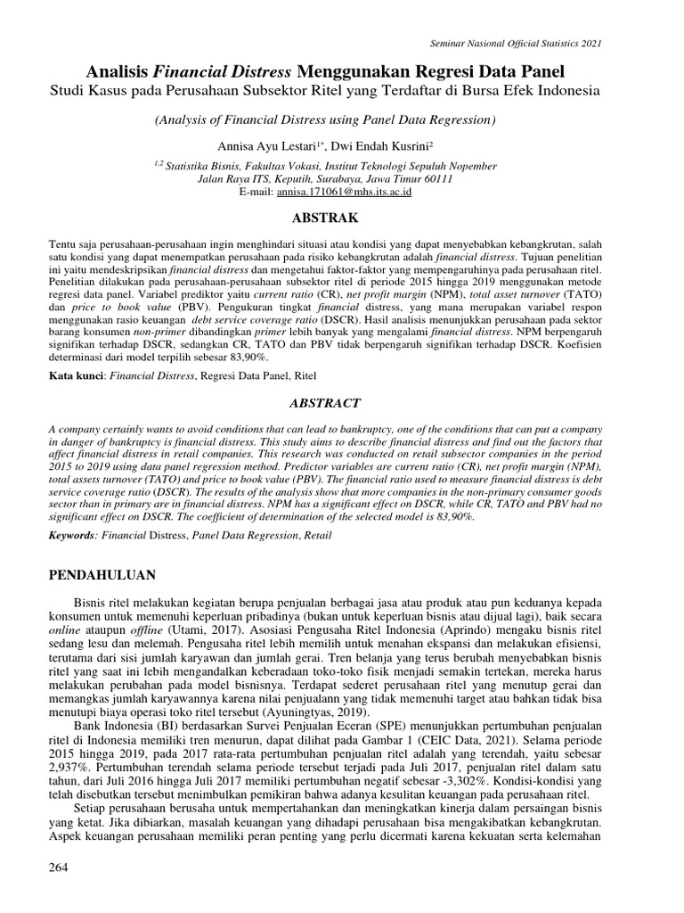 Analisis Financial Distress Menggunakan | PDF