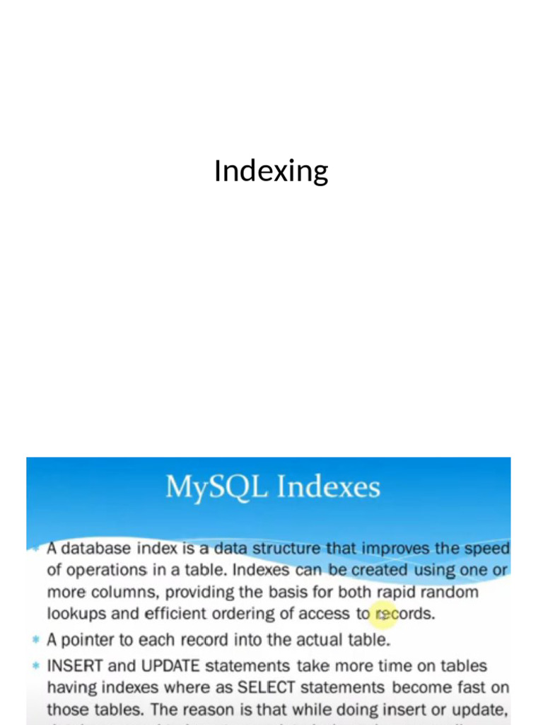 Indexing | PDF