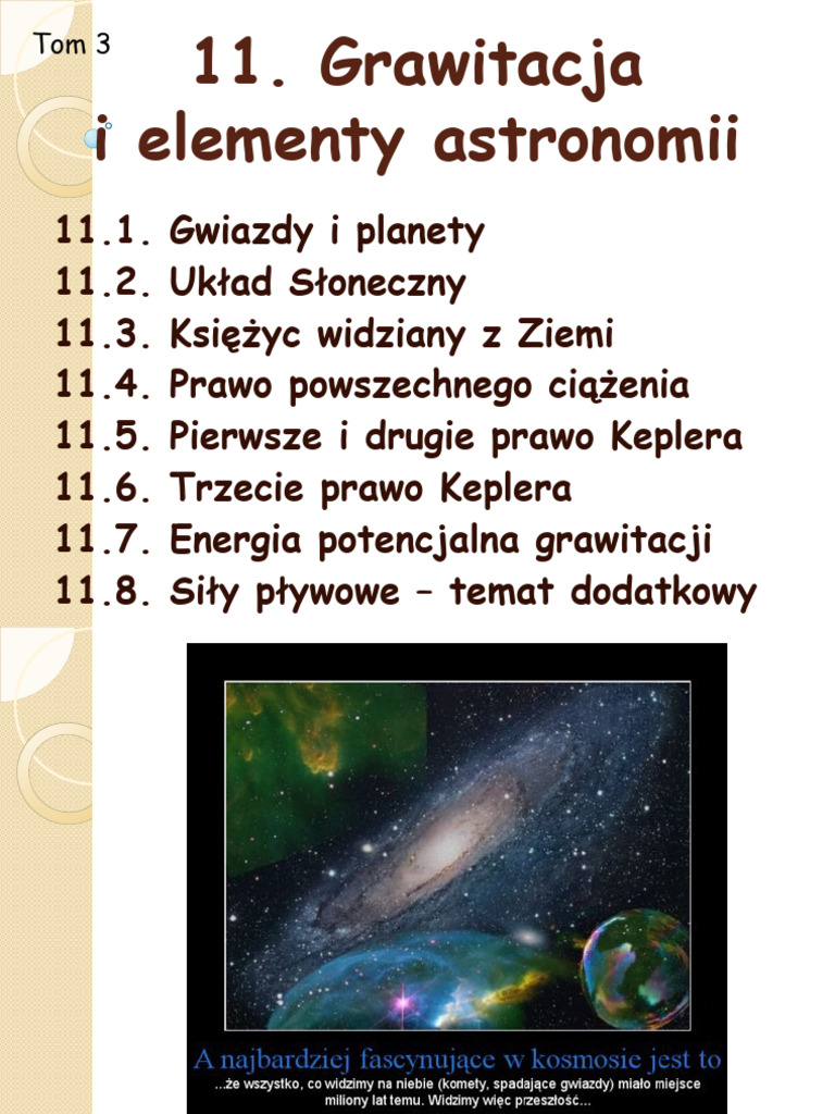 11 NPR Grawitacja I Elementy Astronomii 2021 | PDF