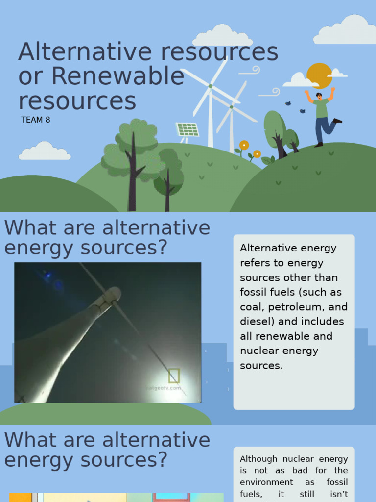 Green and Light Blue Illustrative Renewable Energy Presentation | PDF ...